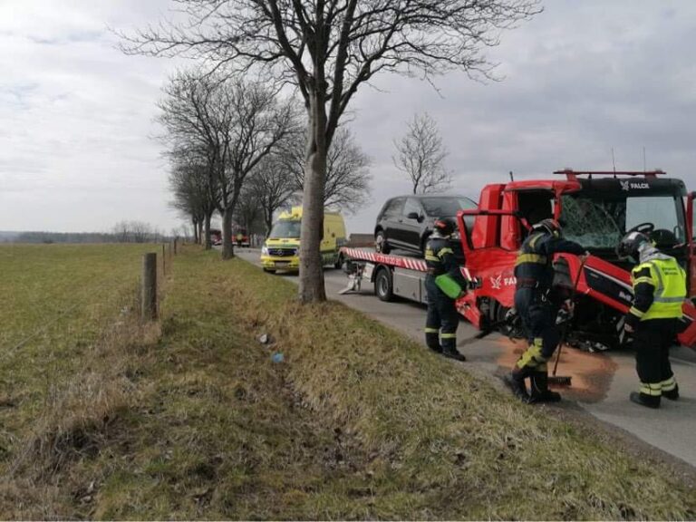 Falck-bil kørt galt i Sorø