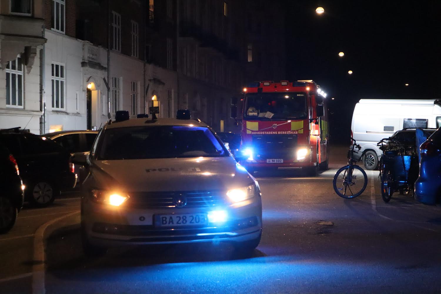 Melding om brand på Henrik Rungs Gade i København
