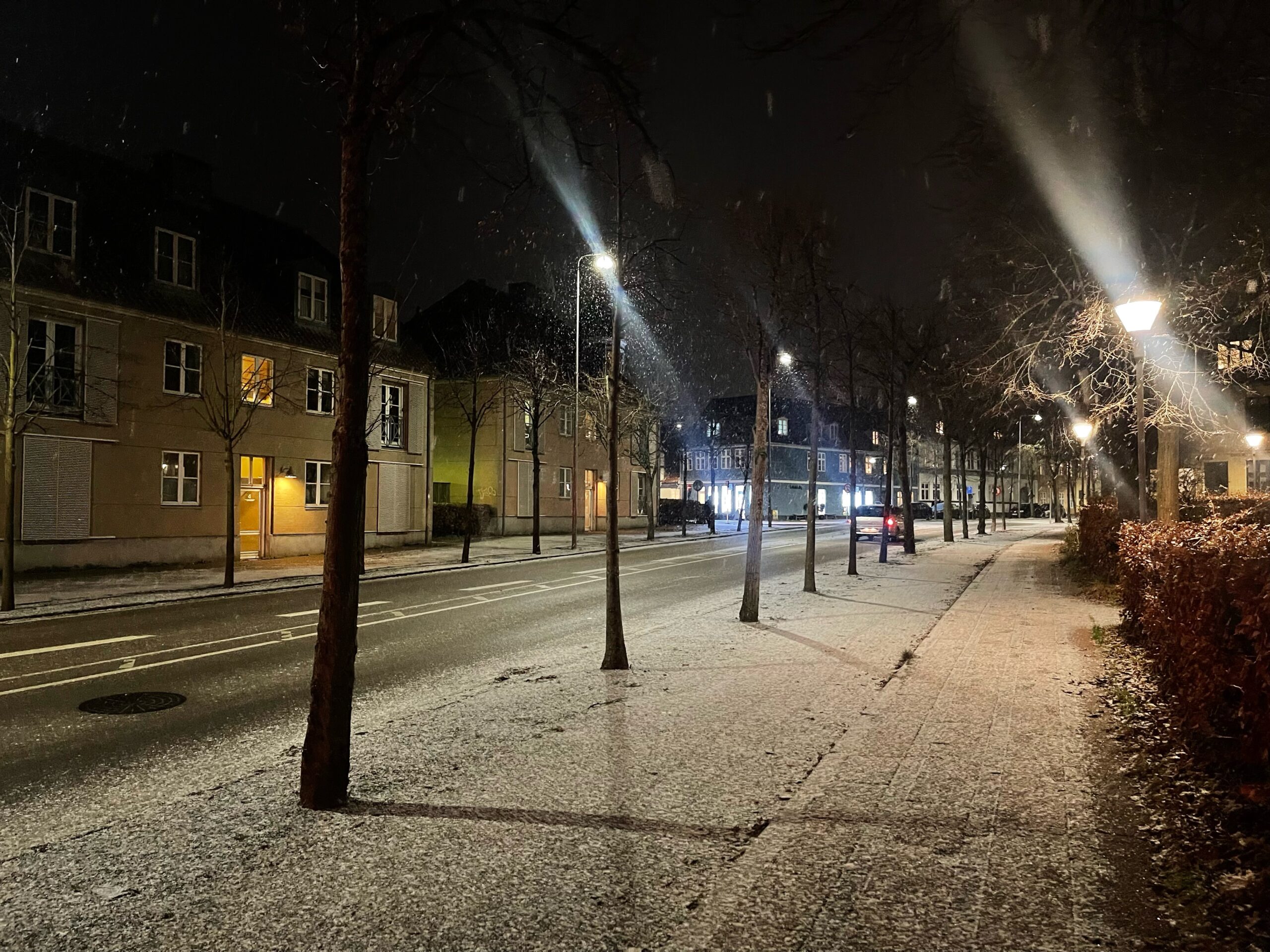 Hvid jul: Sneen falder på Nordsjælland