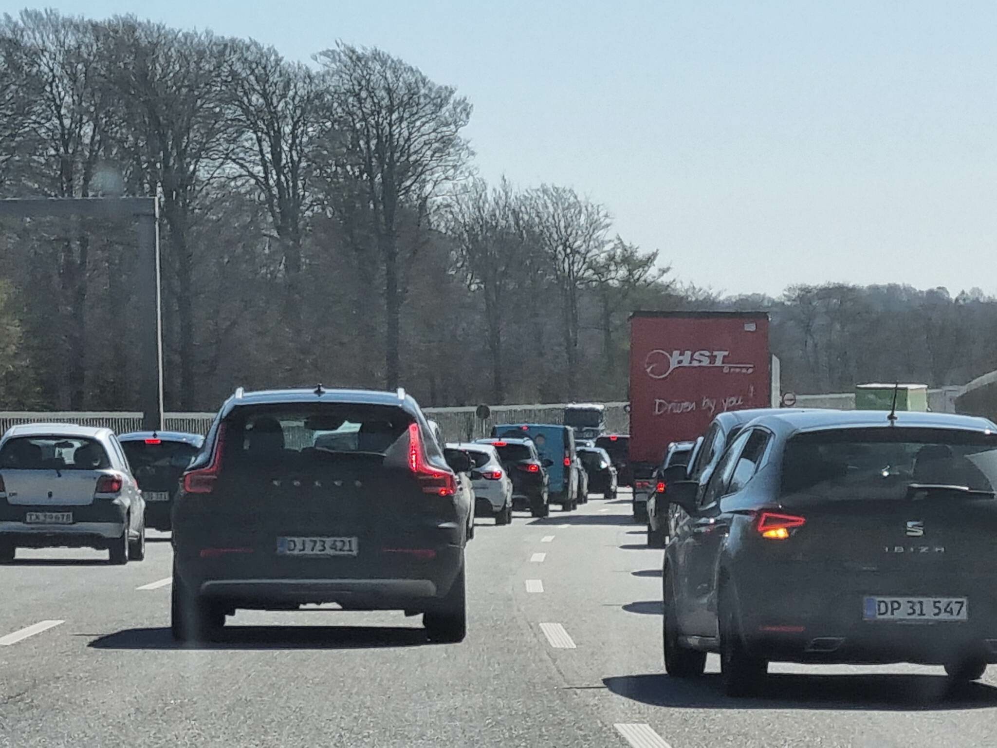 Færdselsuheld på motorvej: Forlænget rejsetid