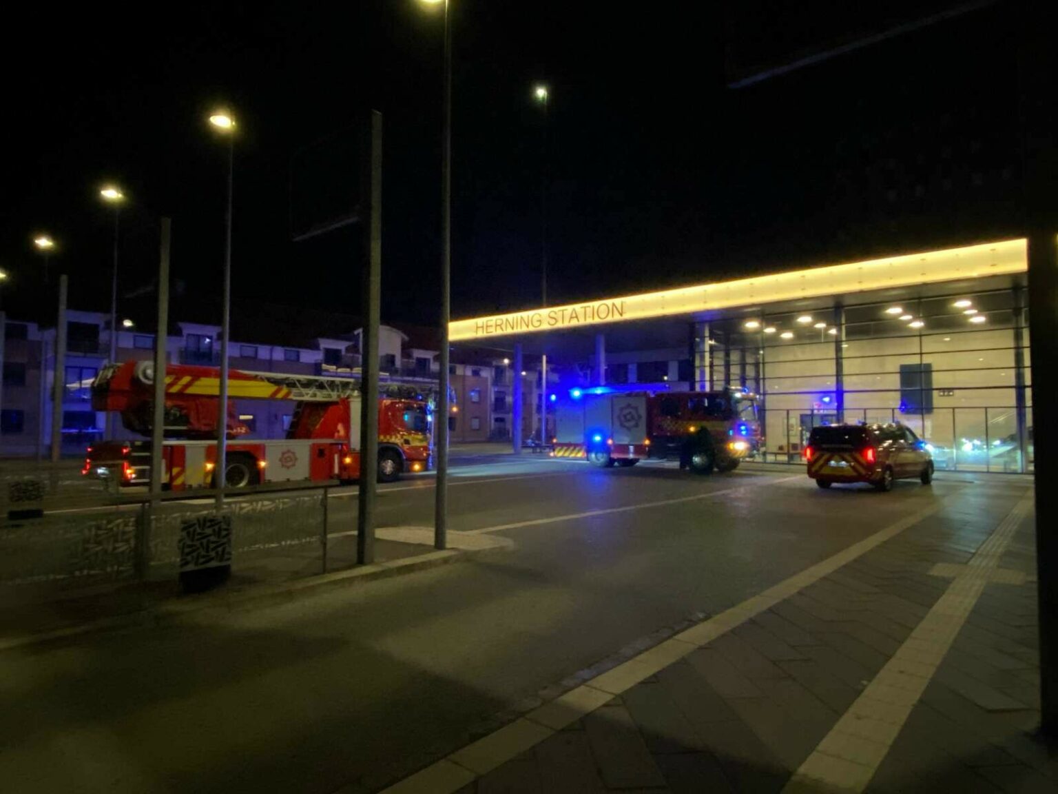 Endnu en nat med brand på Herning Station