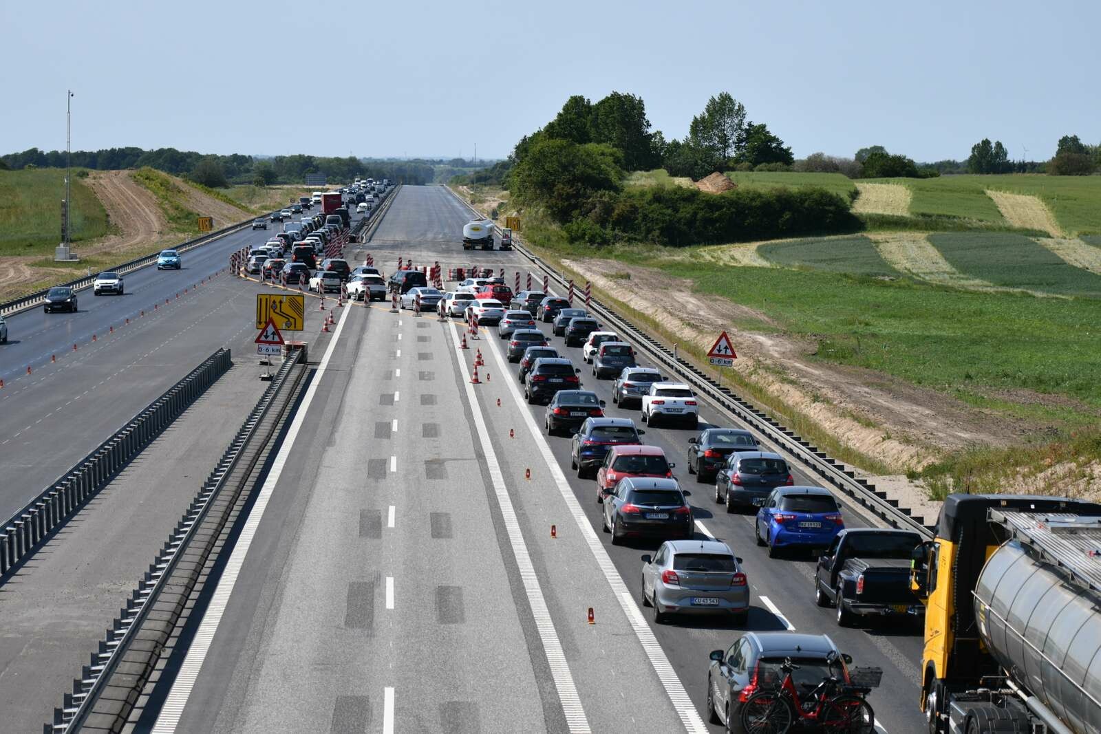 Laaaaaang kø på Fynske Motorvej