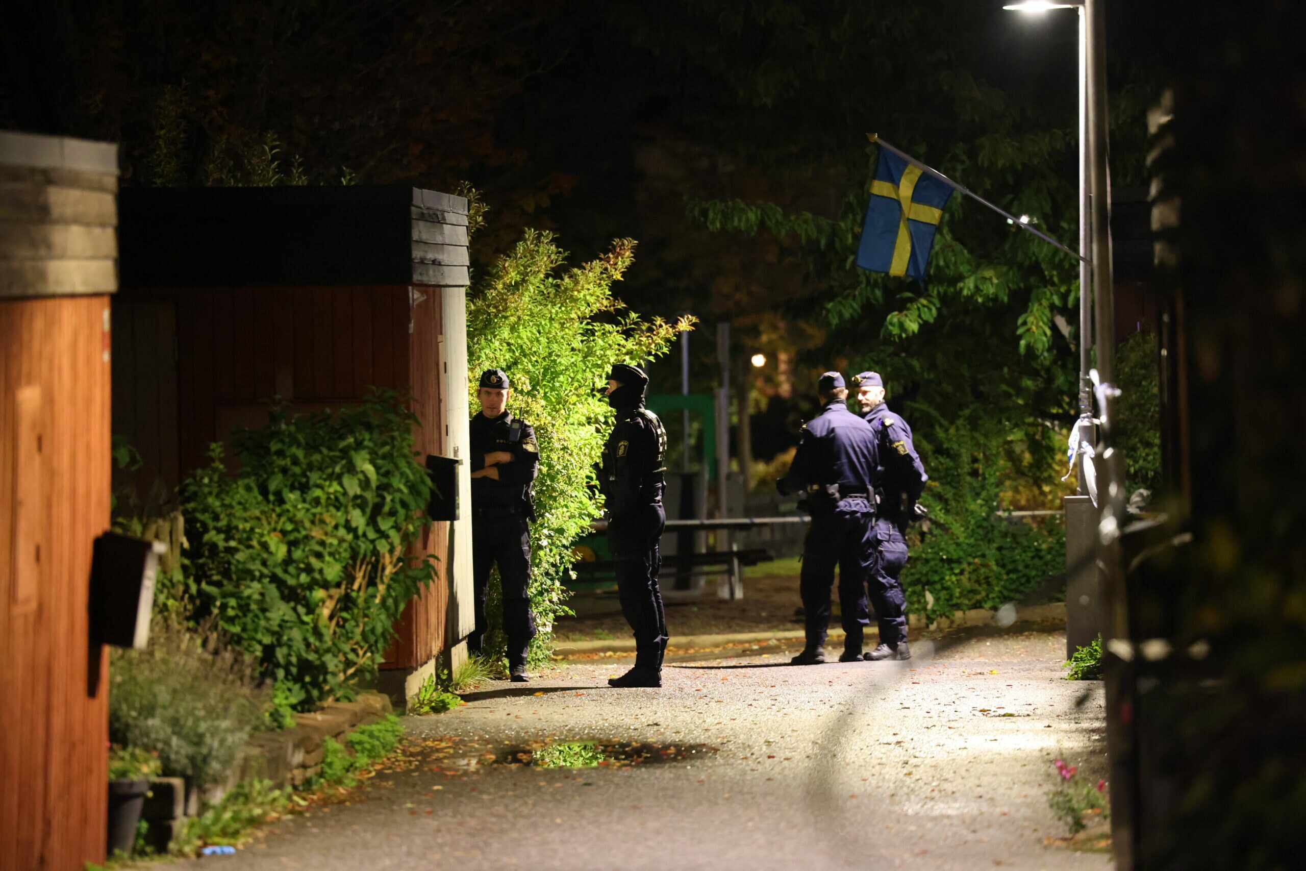 Skud affyret mod svensk rækkehus