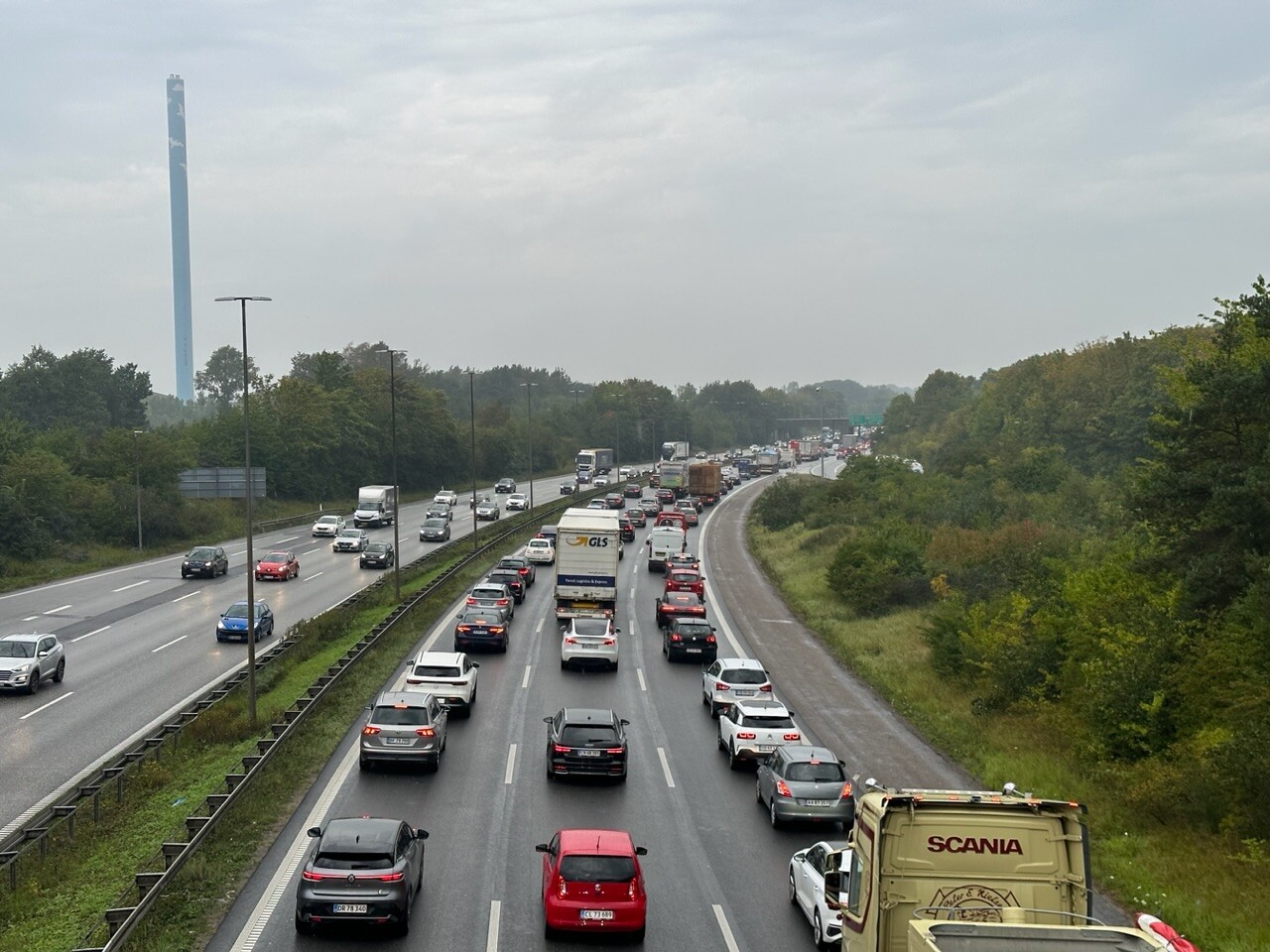Endnu et uheld i morgentrafikken giver massiv kø Endnu et uheld i morgentrafikken giver massiv kø