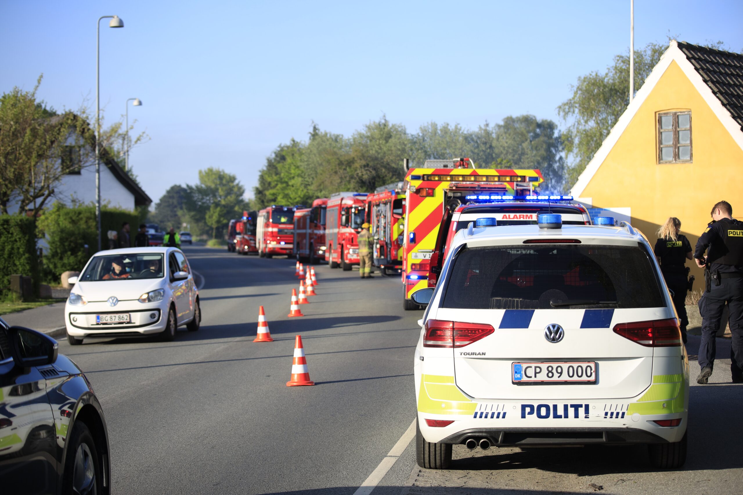 Kæmpemæssig udrykning på Amager