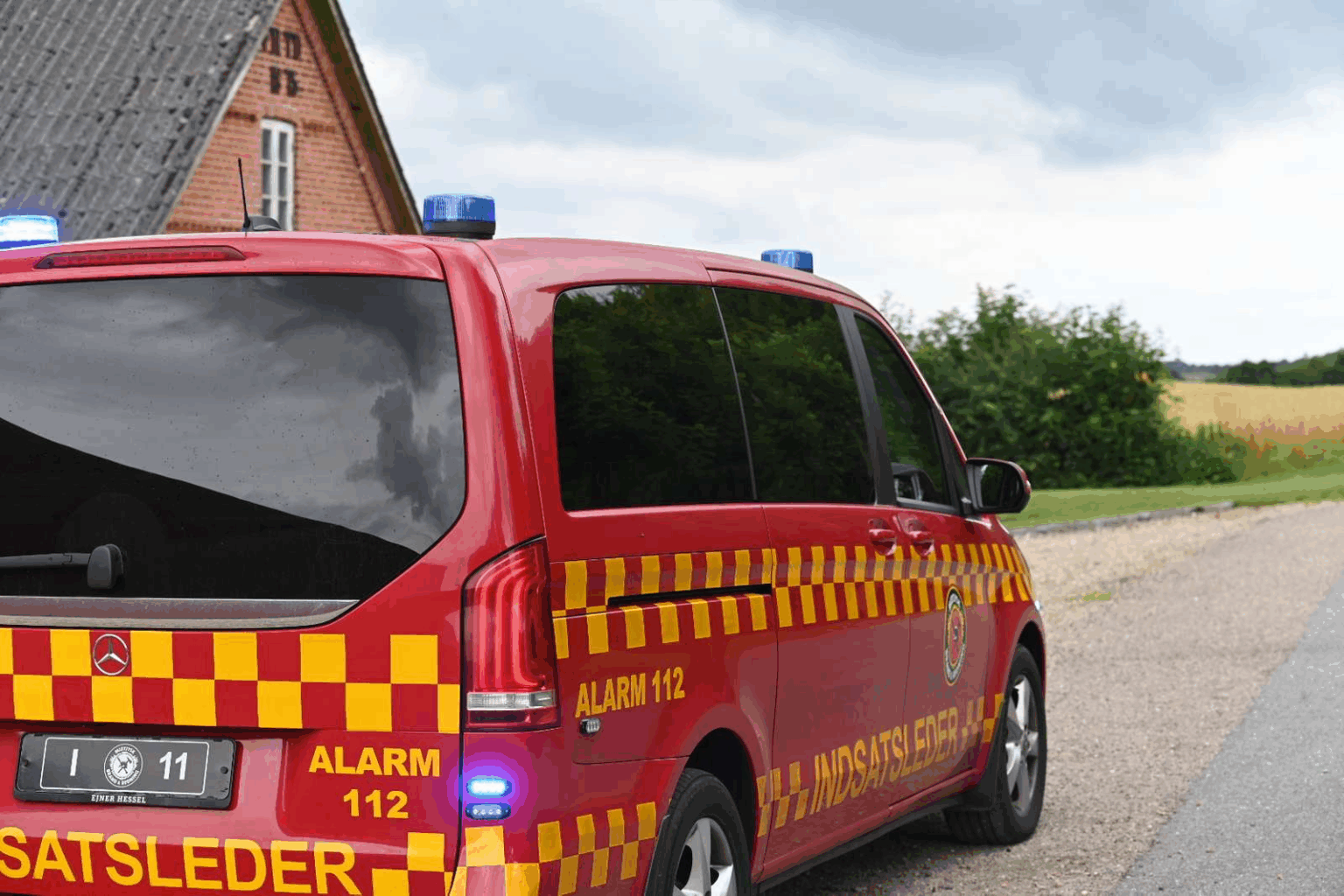 Brandvæsnet til stede ved stor ejendom: Melding om redning
