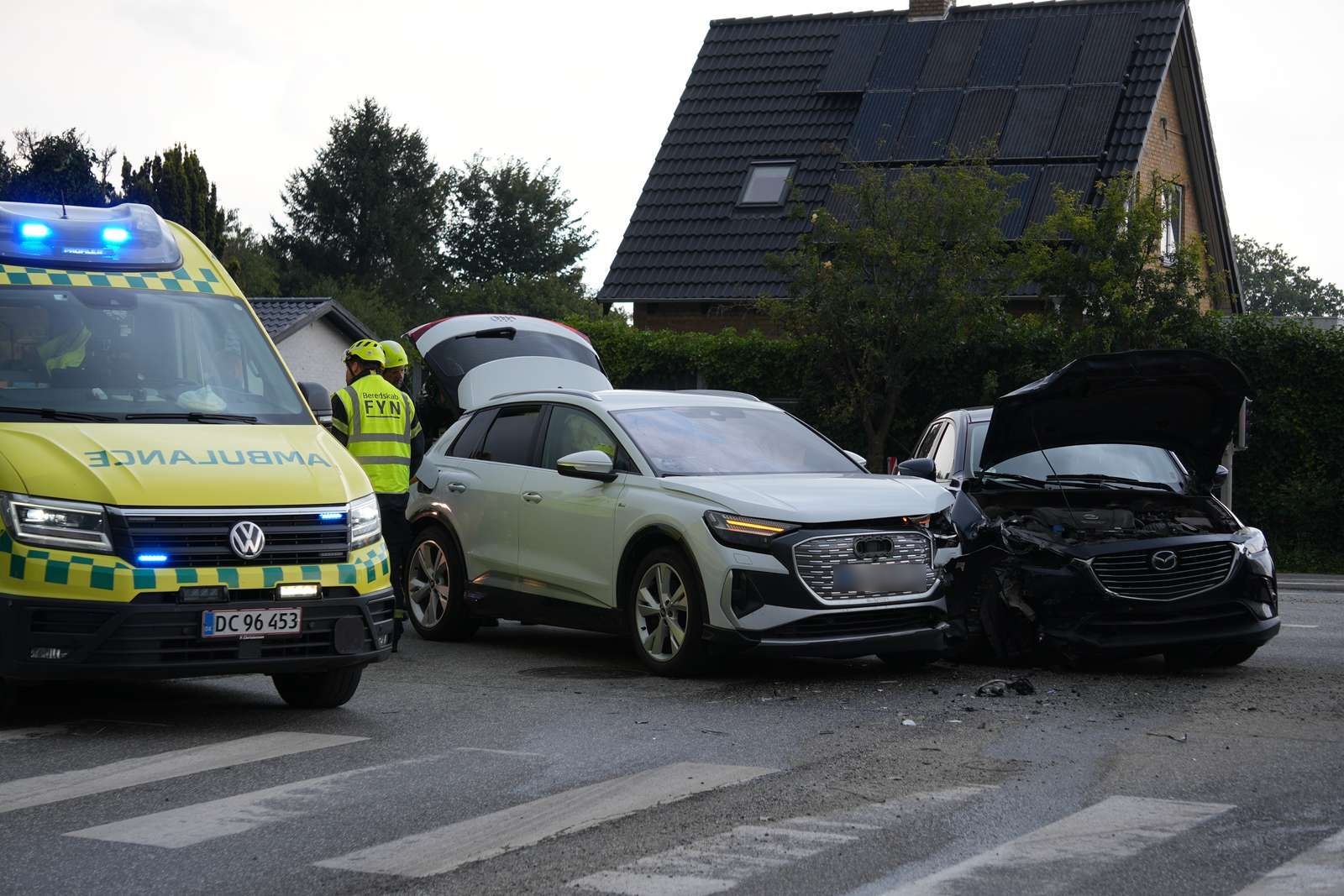 Voldsomt uheld på Fyn