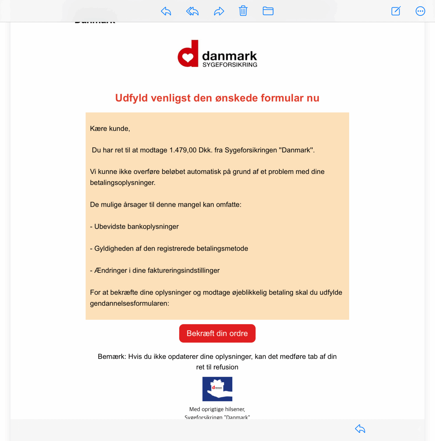 Sygeforsikringen "danmark" med vigtig besked til ALLE medlemmer