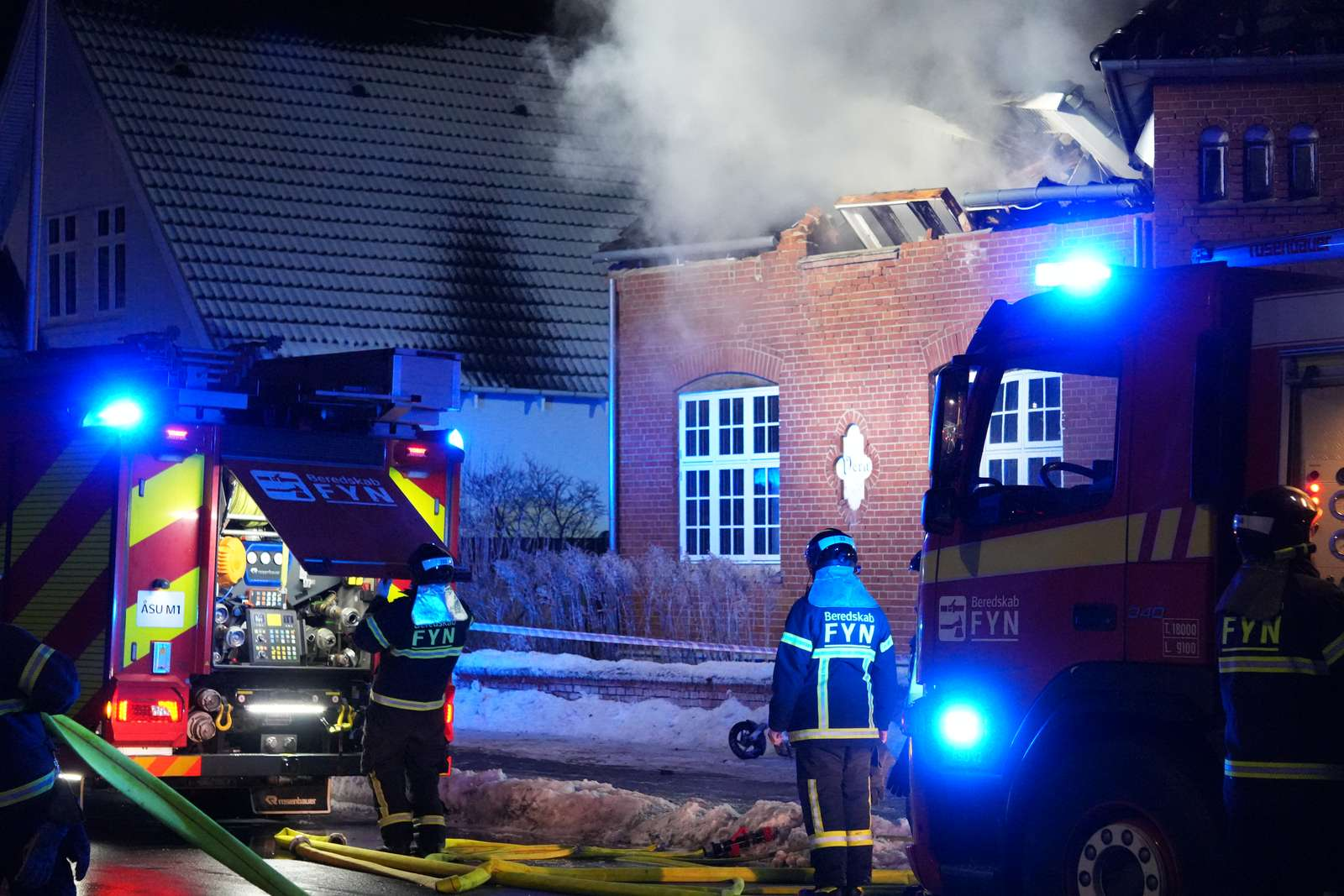 Odense: Voldsom brand bryder ud